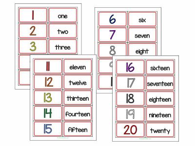 Numbers in Words - Free Printables on AlienSchooler.com