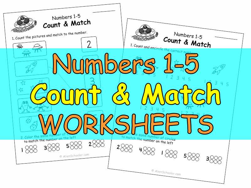 Count and Match 1 to 5 Worksheets - Free Printable Worksheets