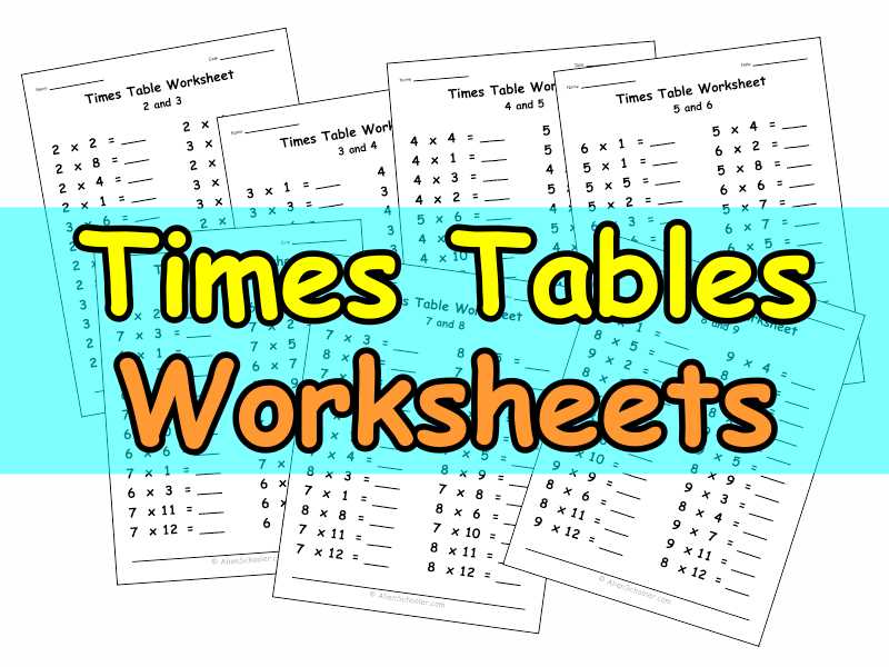 Times Tables Worksheets - Free Printable Math Worksheets