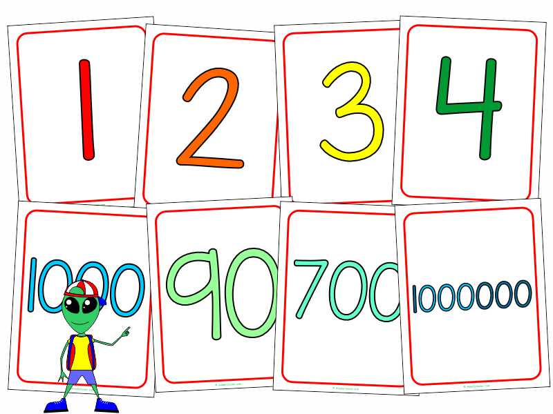 Large Number Cards Free Printable PDF - Math Flash Cards