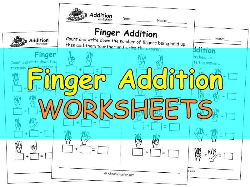 Finger Addition Worksheets - Free Printable Math Worksheets