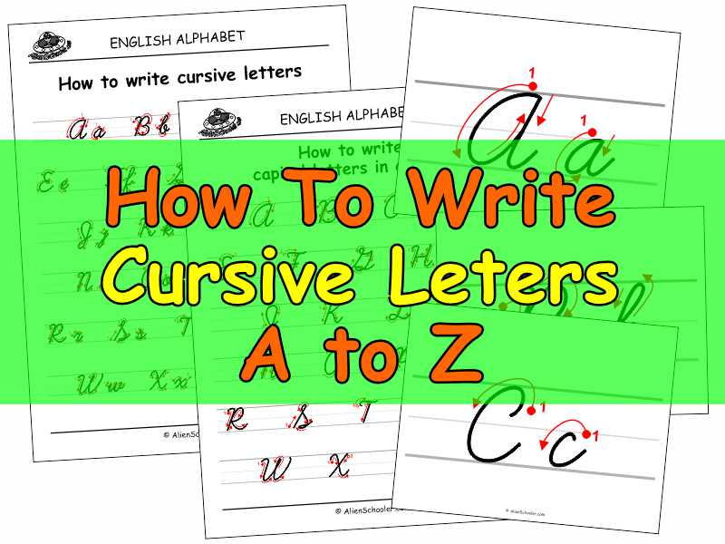 How to Write A-Z in Cursive - Free Printable PDFs | Alien Schooler