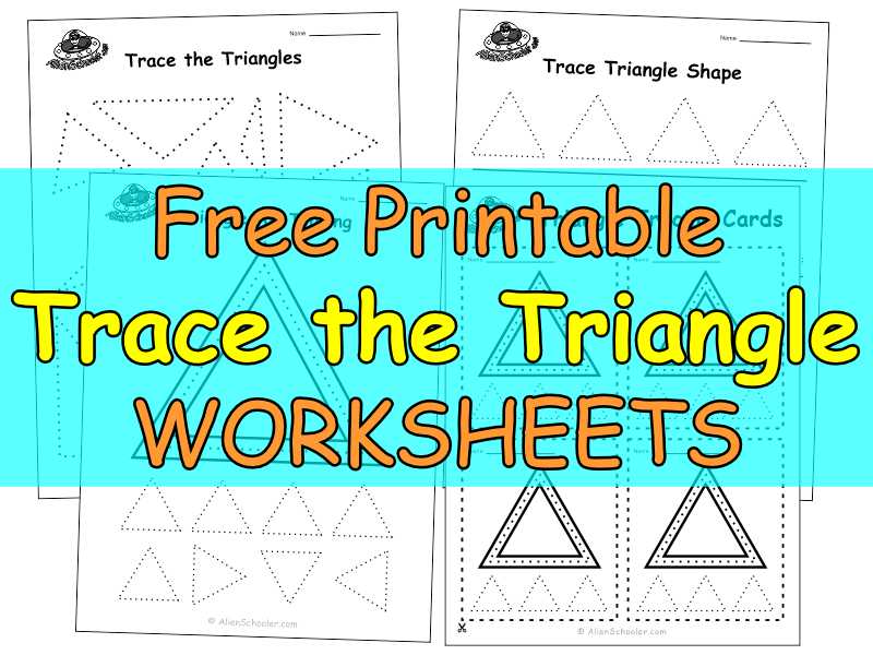 Trace the Triangle - Free Printables on AlienSchooler.com