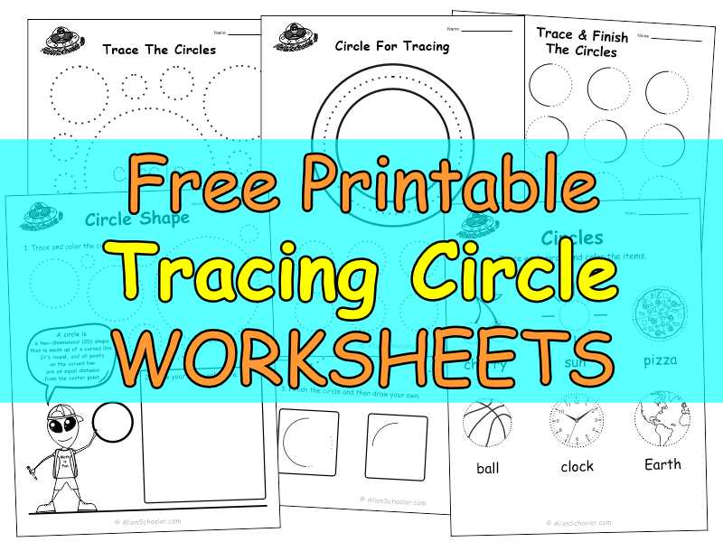 12 Free Tracing Circle Worksheets for Preschool and Kindergarten