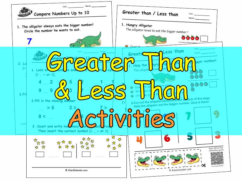 Greater Than and Less Than Activities for Kindergarten – Fun Math ...