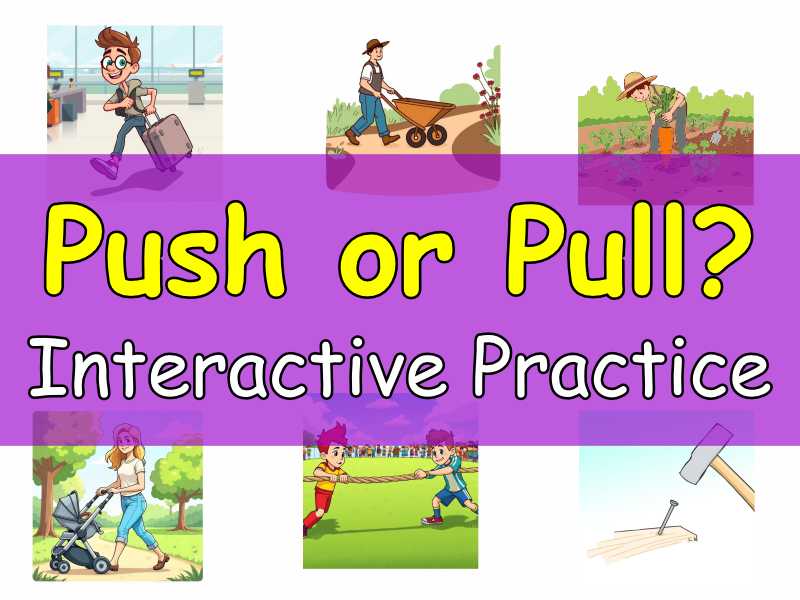 Interactive Push or Pull Activity – Online Science Practice for Kids