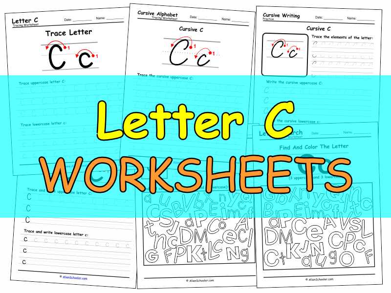 Free Letter C Worksheets – Tracing, Matching & Cursive Writing